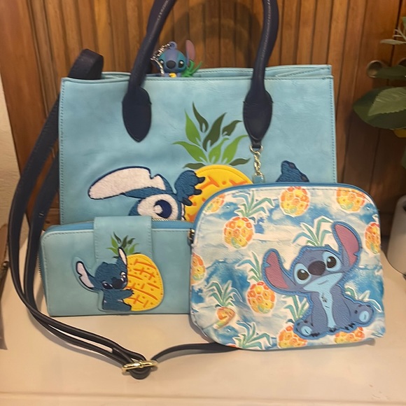 Loungefly | Bags | Loungefly Lilo And Stitch Pineapple Bag Set | Poshmark